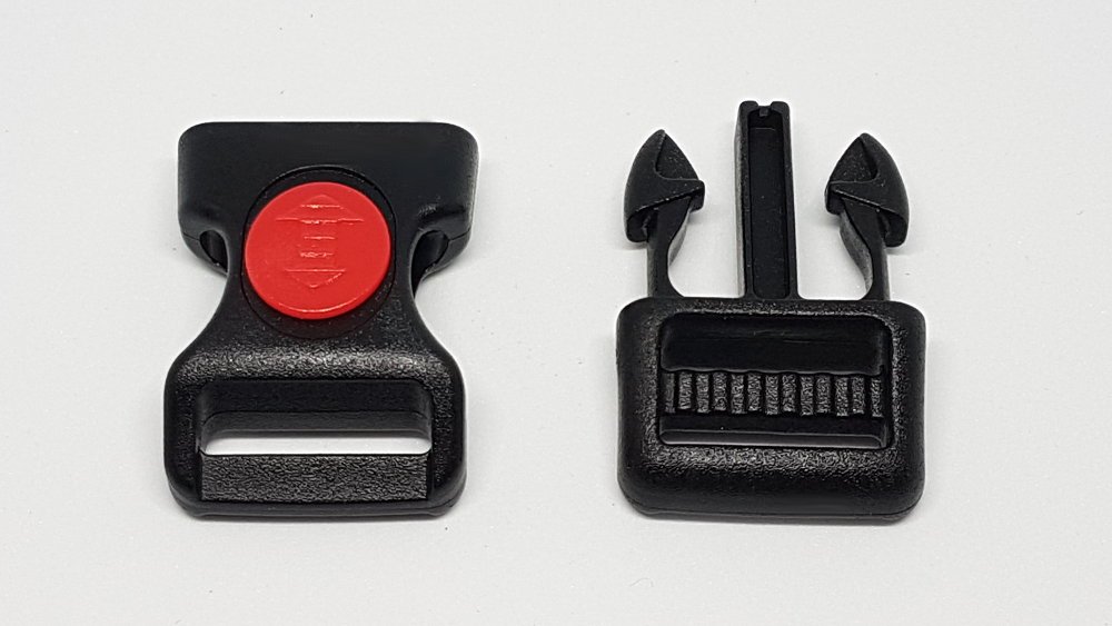 Cierre click con seguro | cierre tipo mochila con seguro